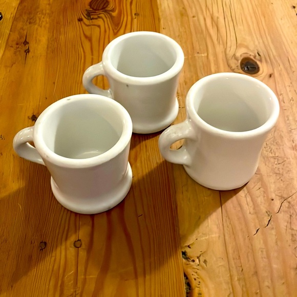Vintage Hall | Dining | Vintage Hall Heavy White Mugs | Poshmark